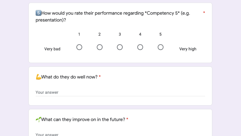 Free Form Template: Employee Peer Review Free Form Template: Employee Peer Review